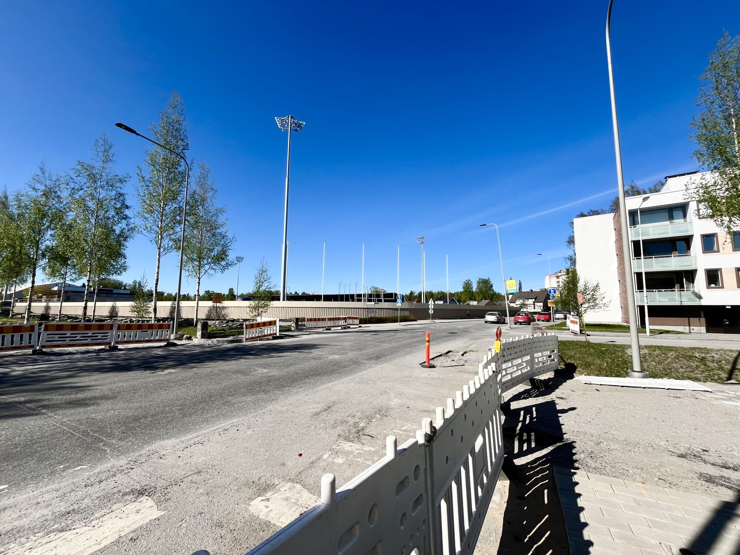 The road work on Pedersesplanaden - Jakobstad